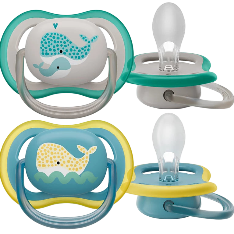 Avent Ultra Air Soother 18M+ (2pcs) – Whale Design for boy – Botika