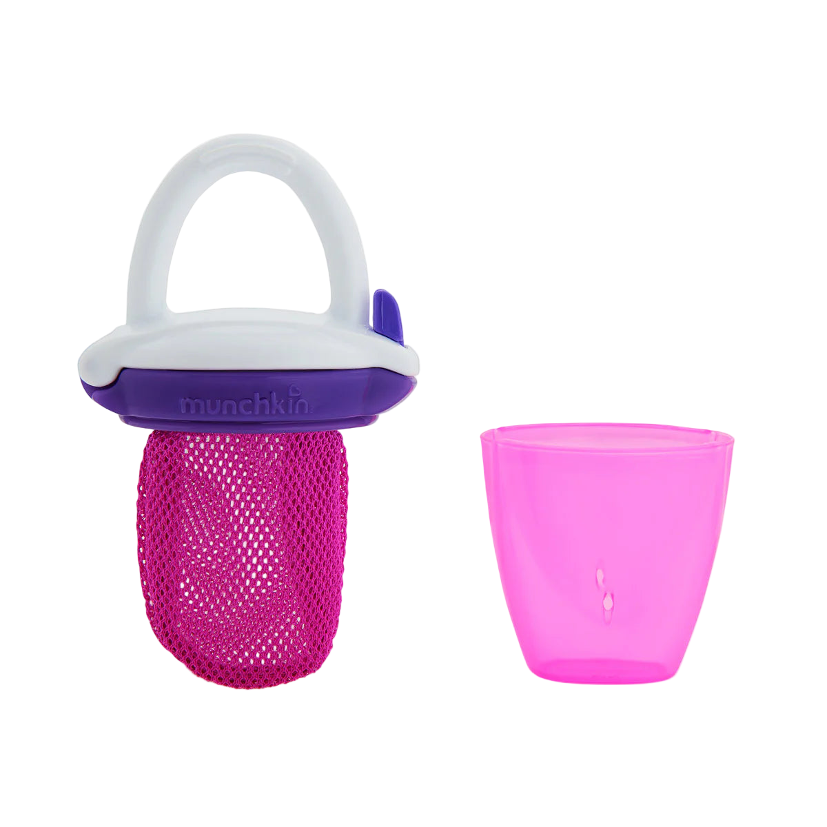 Munchkin Deluxe Fresh Food Feeder Plus 6m+ with cover in pink – Botika
